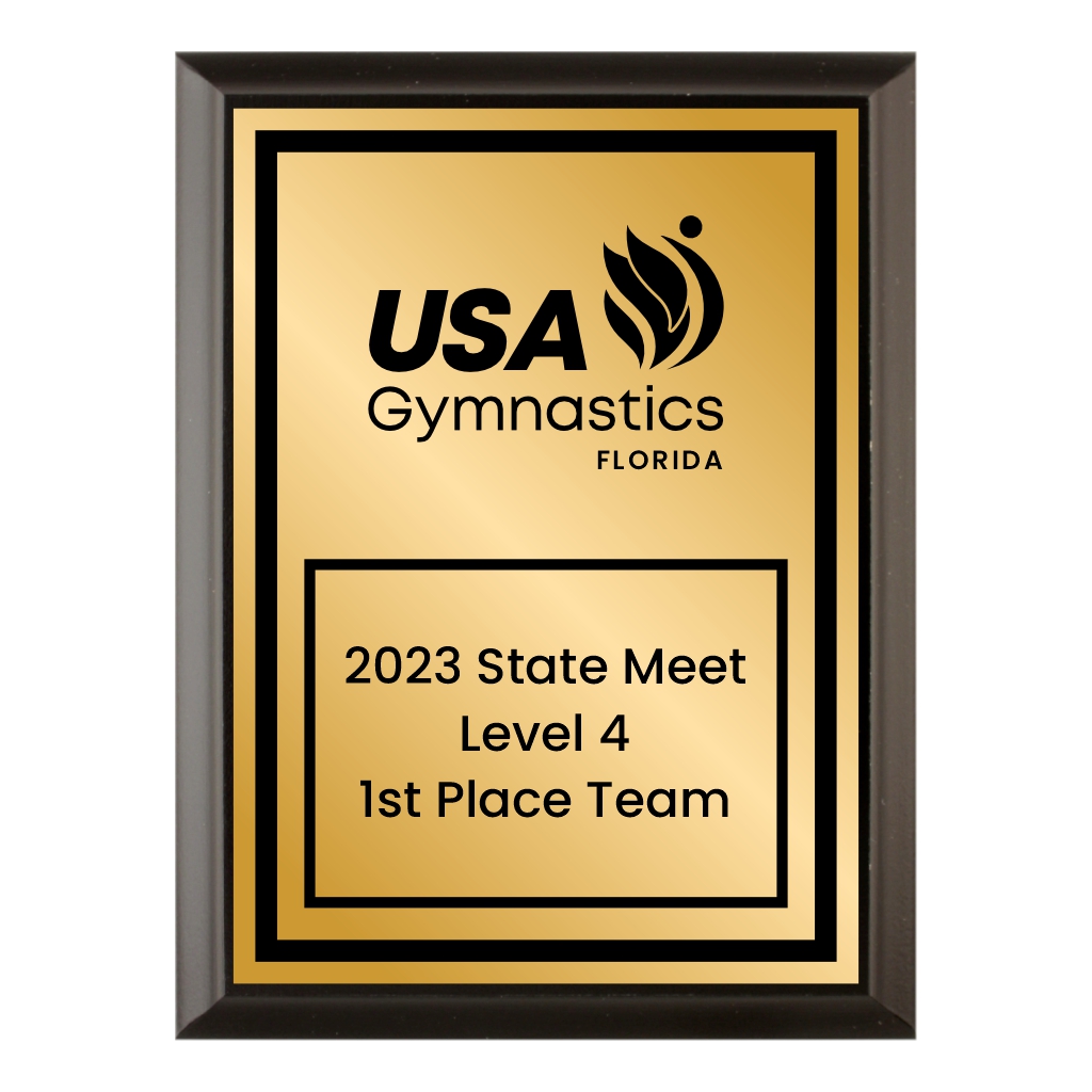 Official USA Gymnastics Plaque | A-1 Awards, Inc.